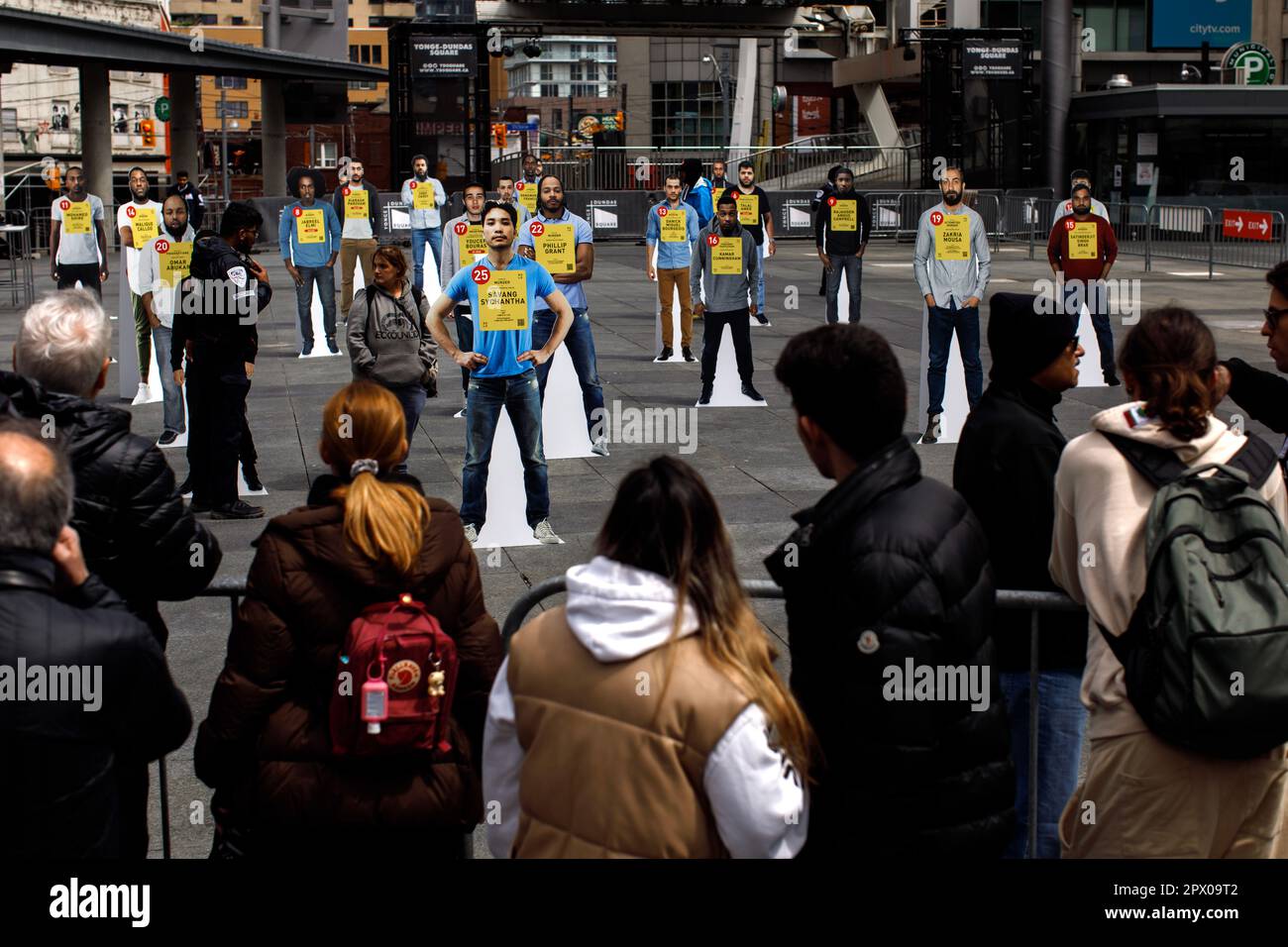 Toronto, Canada. 01st May, 2023. Cutouts of fugitives are seen in ...