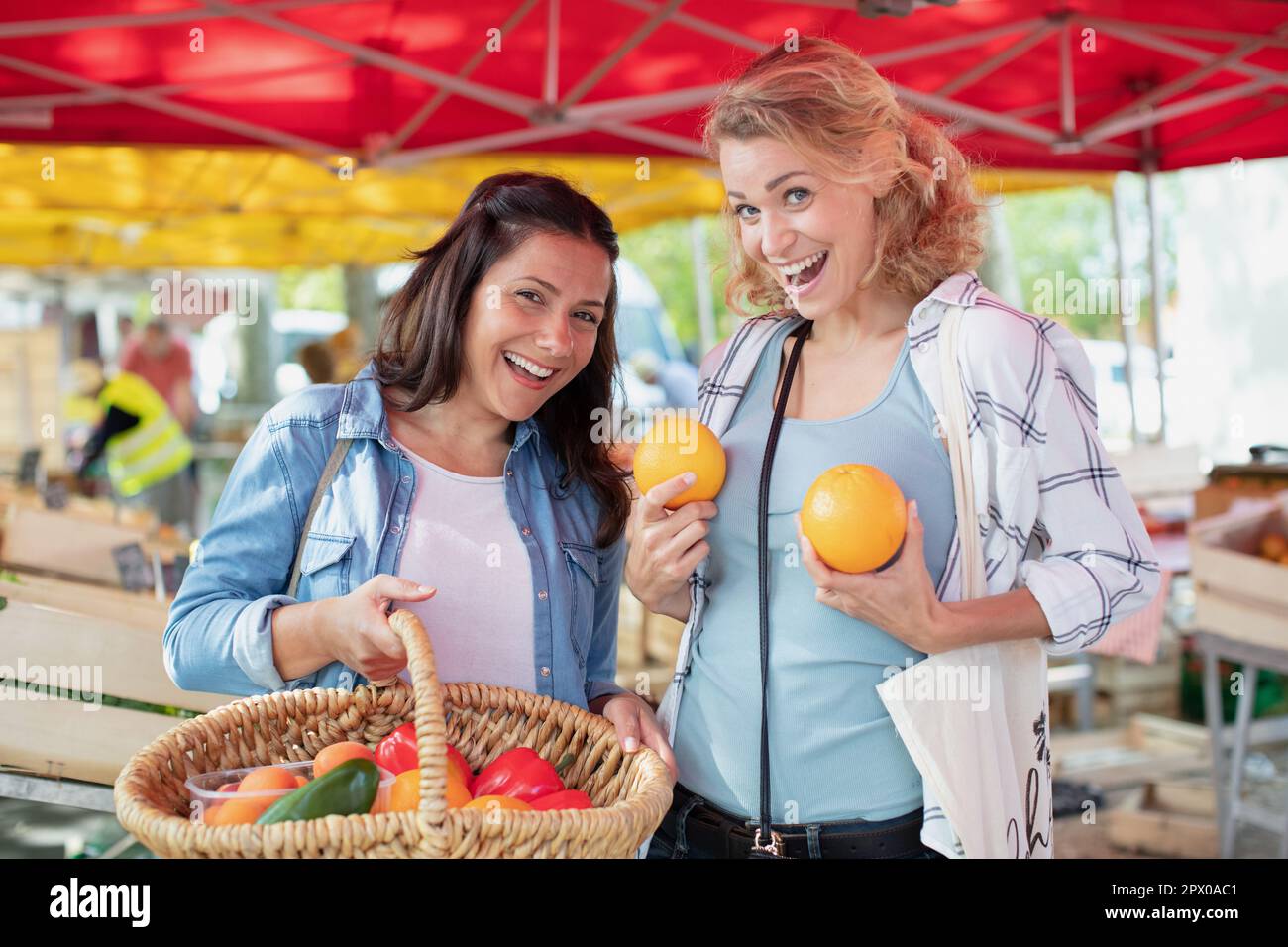 Two women outdoors expressing hi-res stock photography and images - Alamy