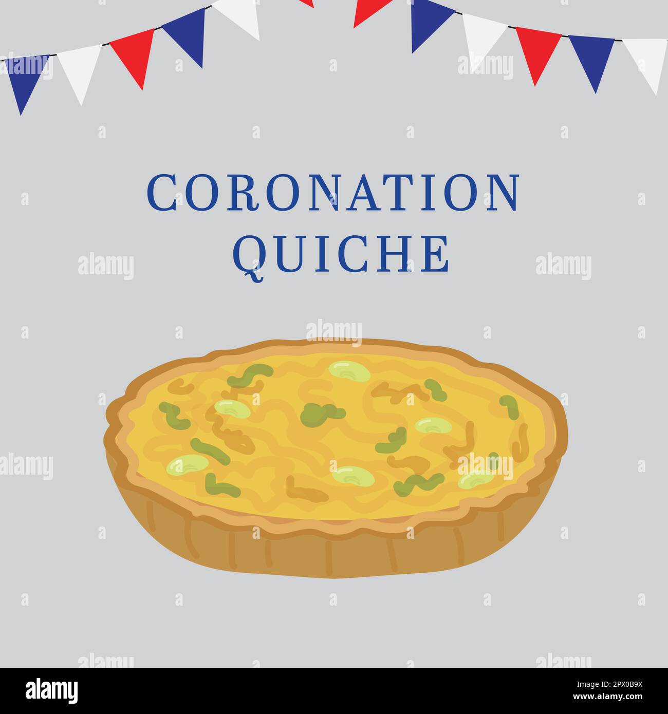 Coronation quiche Stock Vector Images - Alamy