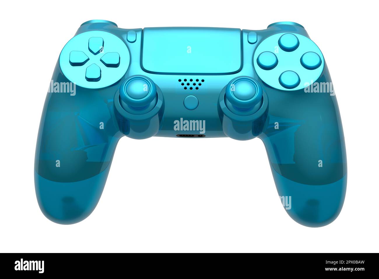 Realistic video game joystick in trendy style glassmorphism or frosted ...