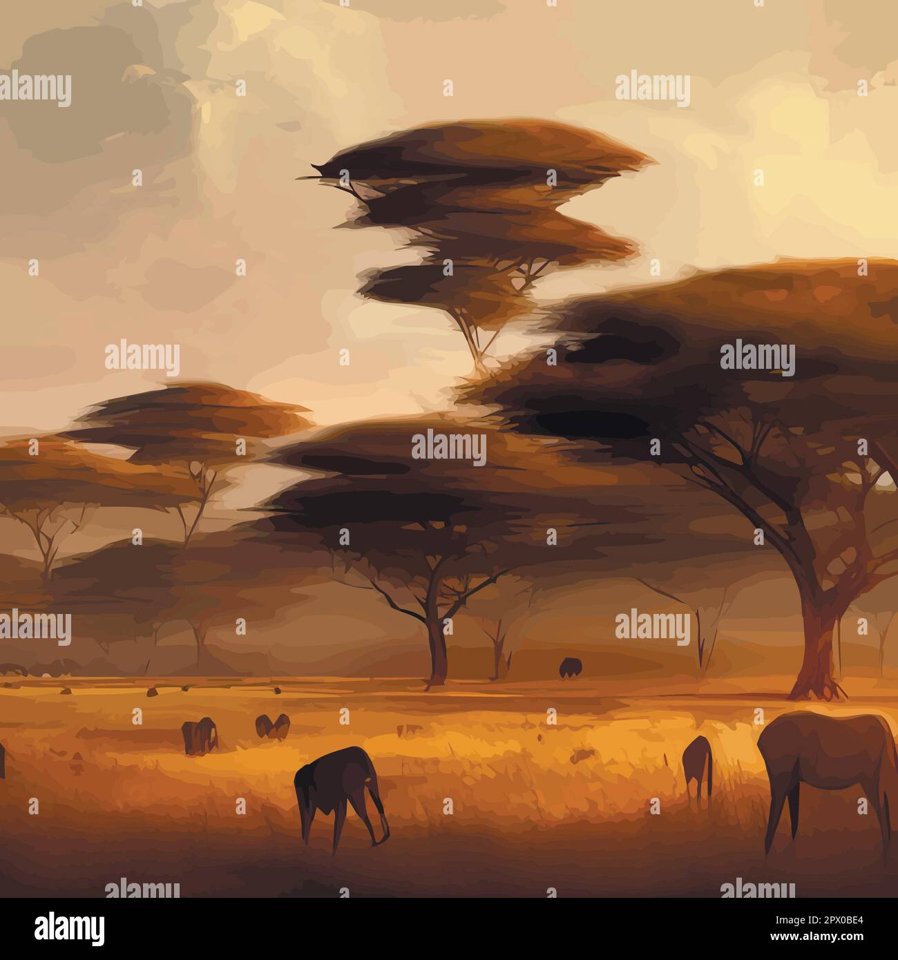 Kenyan forest Stock Vector Images - Alamy