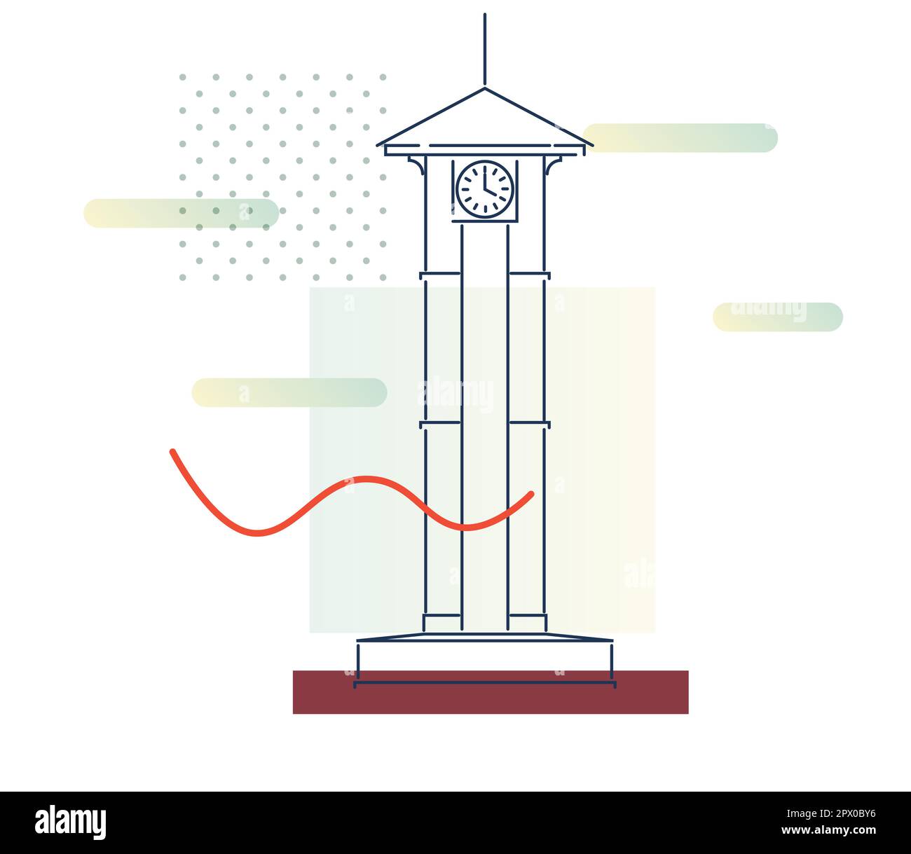 Srinagar, Jammu and Kashmir - Lal Chowk - Icon Illustration as EPS 10 File Stock Vector Image ...