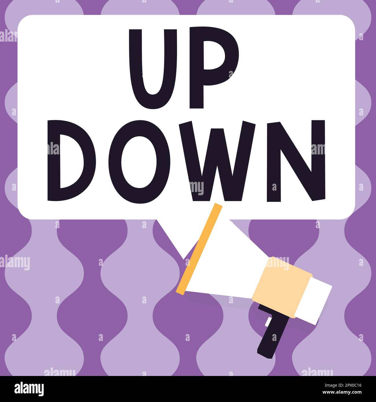 Sign displaying Up Down, Internet Concept To look or to feel up-down ...