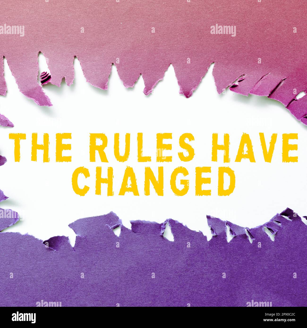 Sign displaying The Rules Have Changed, Conceptual photo the agreement ...