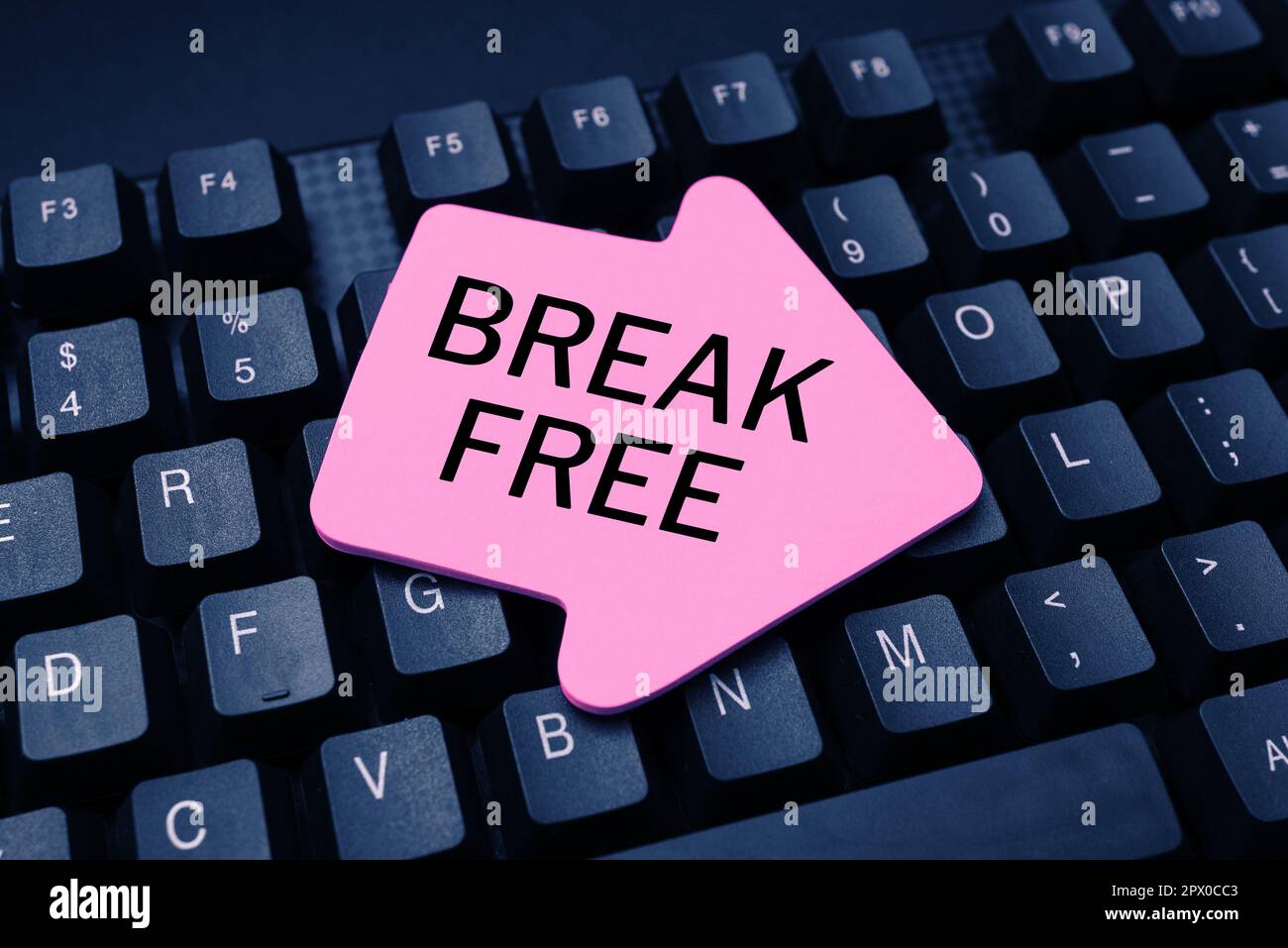 Writing displaying text Break Free, Concept meaning another way of ...