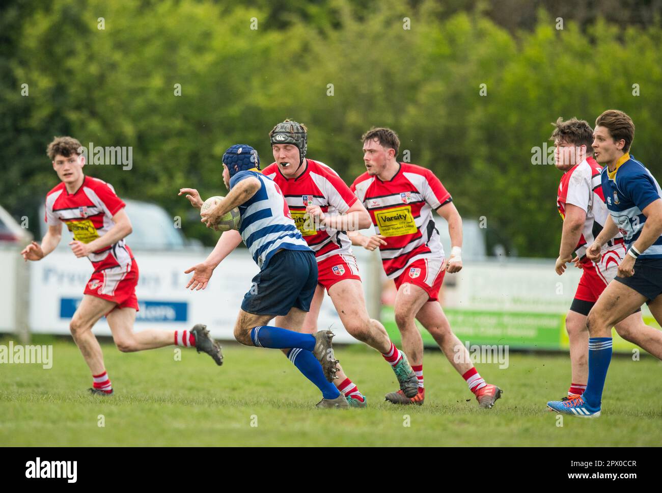 English mens amateur Rugby Union players playing in a league game Stock ...