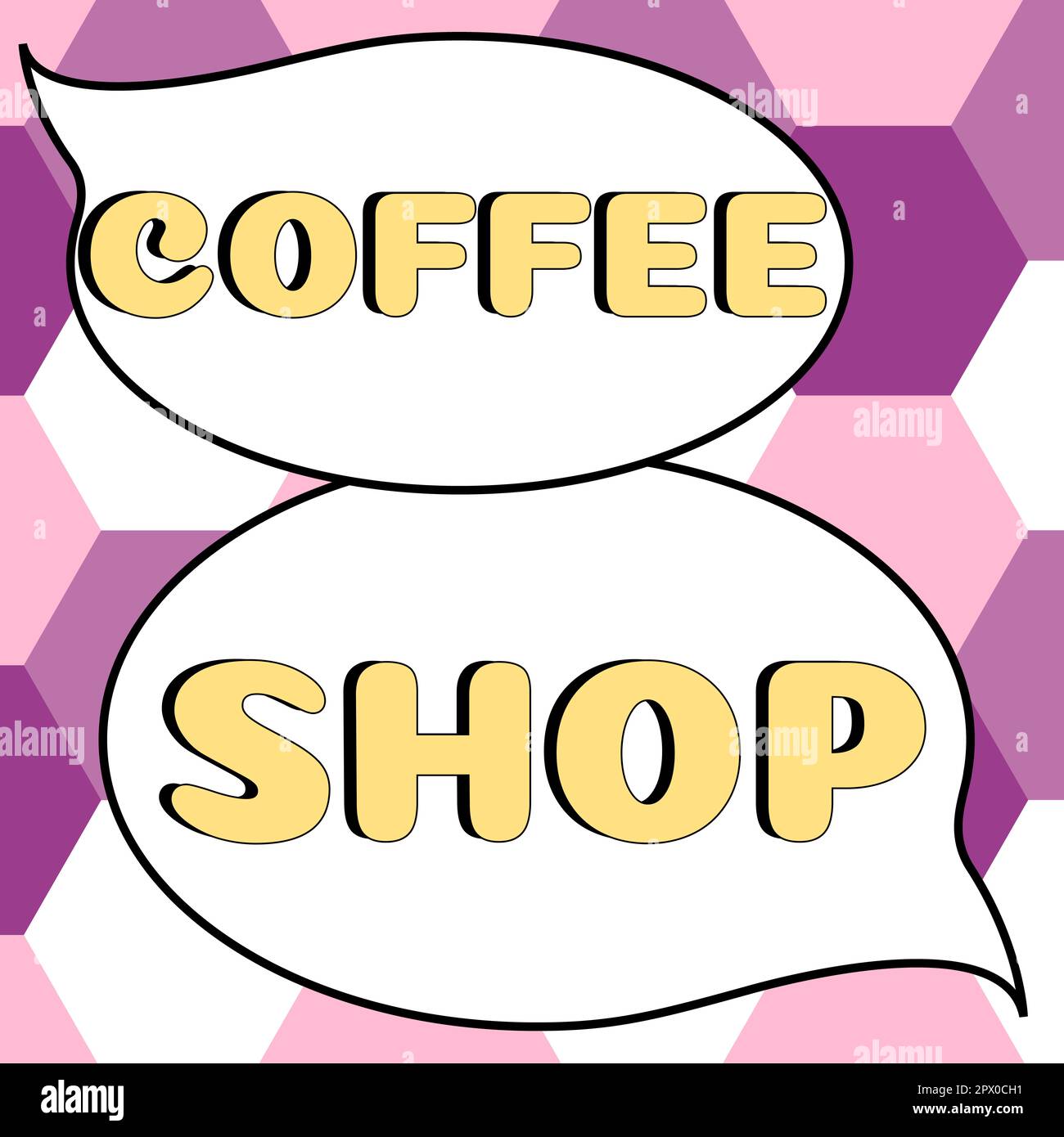 Sign displaying Coffee Shop, Word for small informal restaurant serving ...