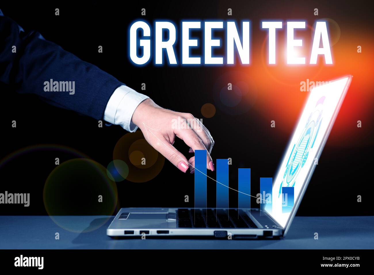 Writing displaying text Green Tea, Internet Concept type of tea that is ...