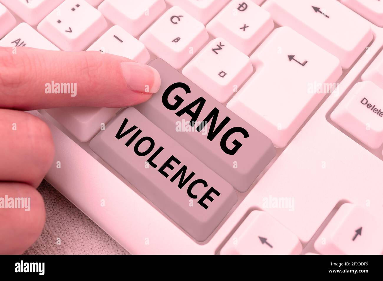 Conceptual display Gang Violence, Word Written on infringement of the ...