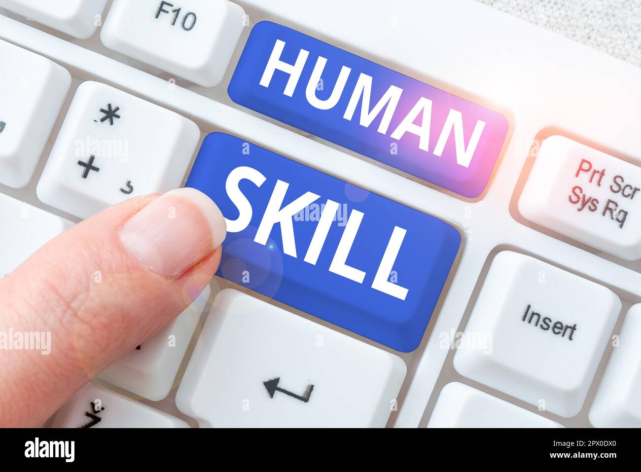 Hand writing sign Human Skill, Word for involve the ability to work ...