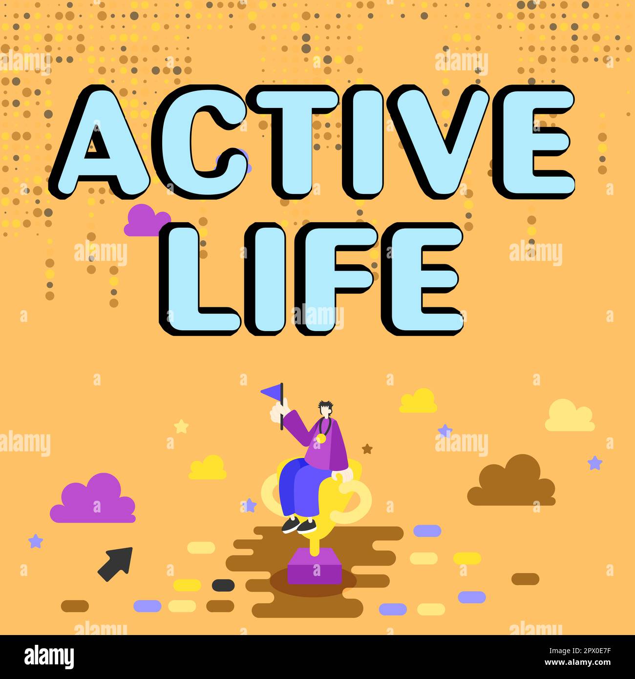 Conceptual caption Active Life, Internet Concept way of life that ...