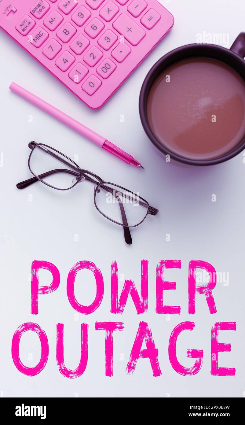 Hand writing sign Power Outage, Business showcase The ability to ...