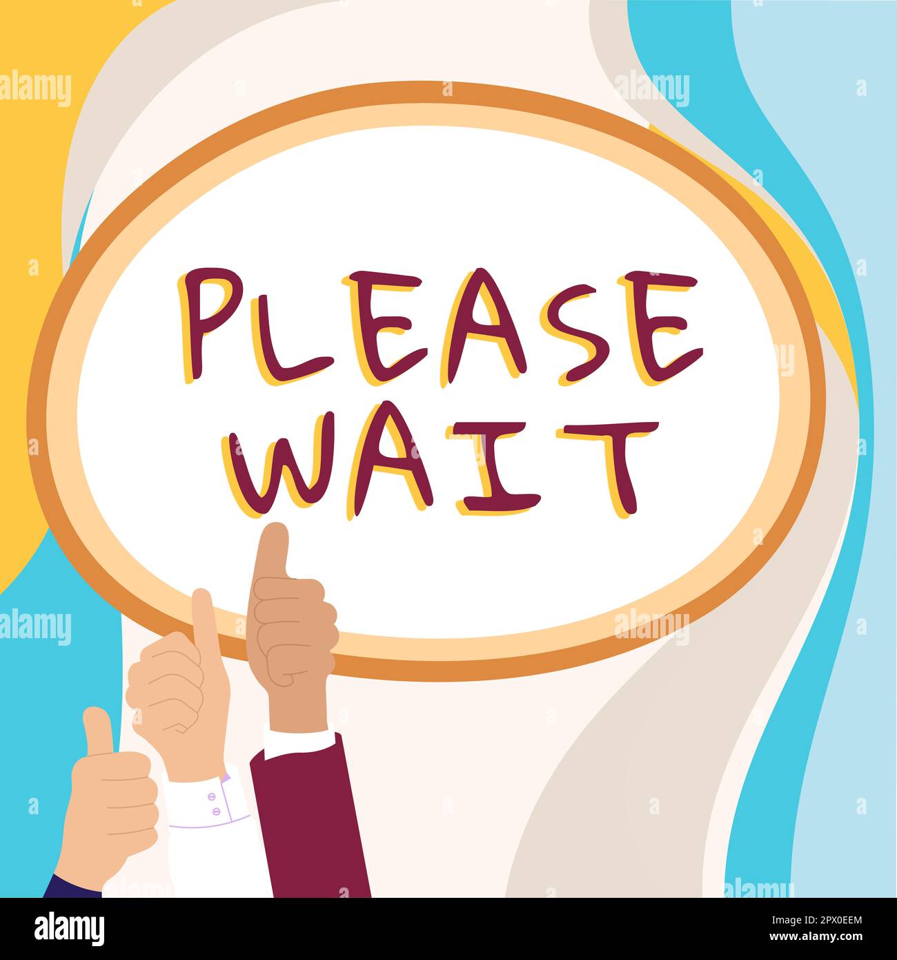 Conceptual display Please Wait, Business concept to pause any ...