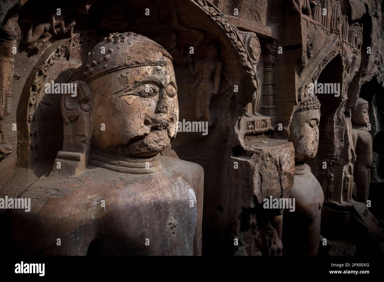 Gopachal Jain Monuments at Gwalior Fort, Gwalior, Madhya Pradesh, India ...