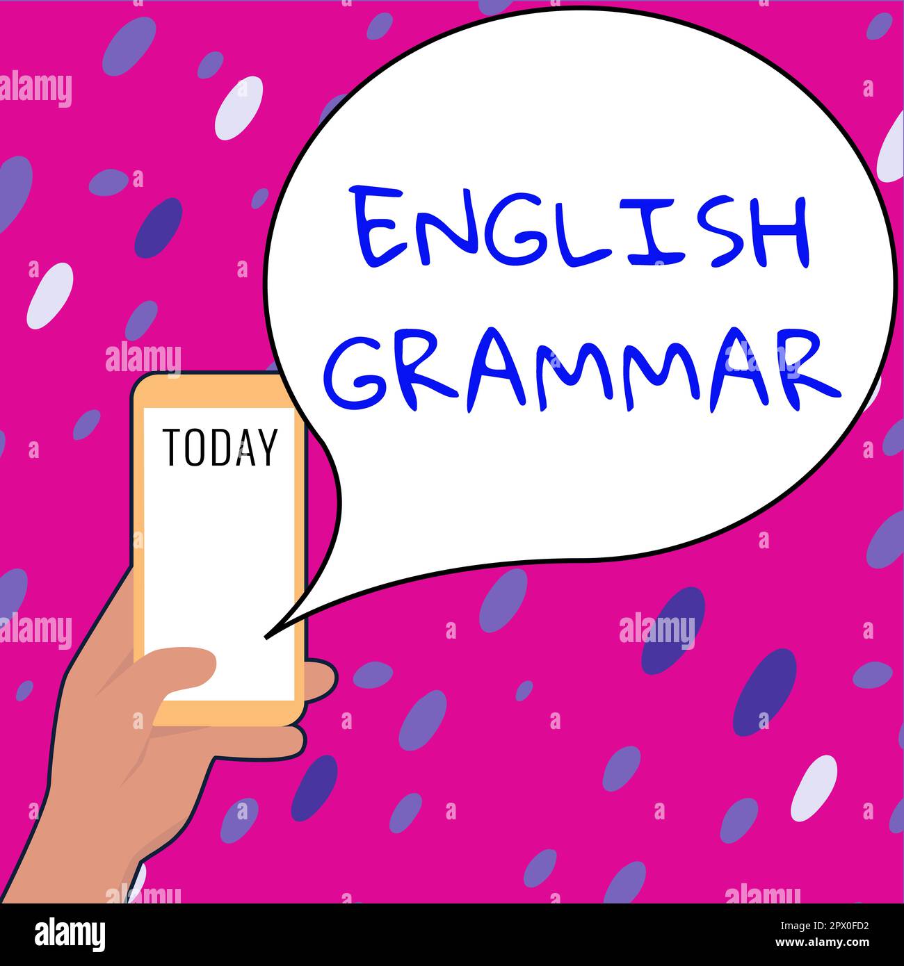 Text caption presenting English Grammar, Business showcase courses ...