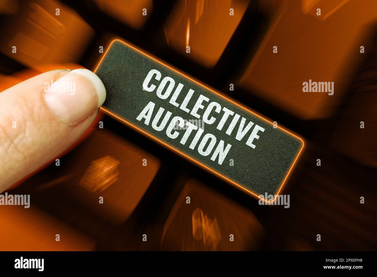 Handwriting text Collective Auction, Business idea Gathering and ...