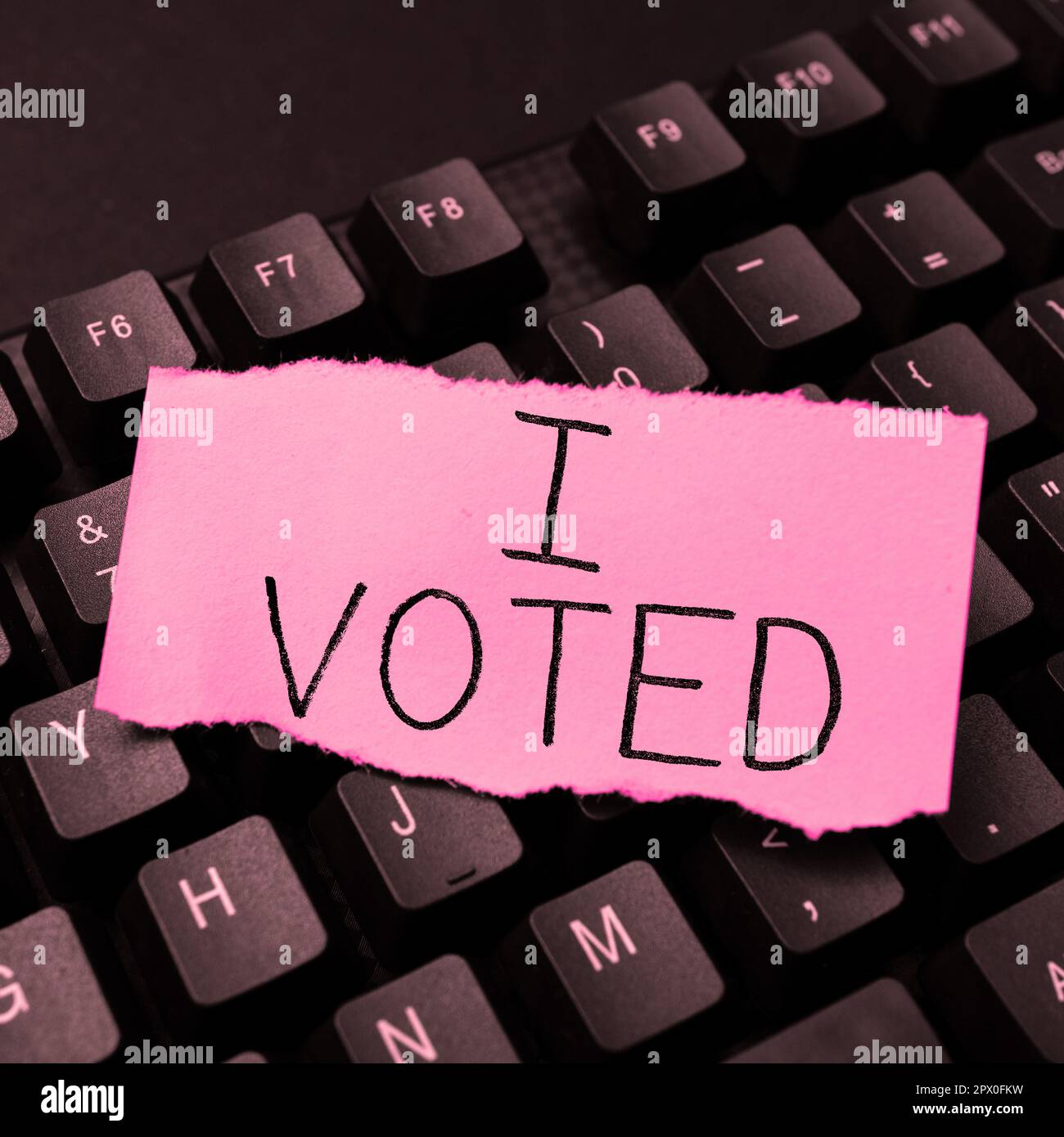 Writing displaying text I Voted, Internet Concept indication of a ...