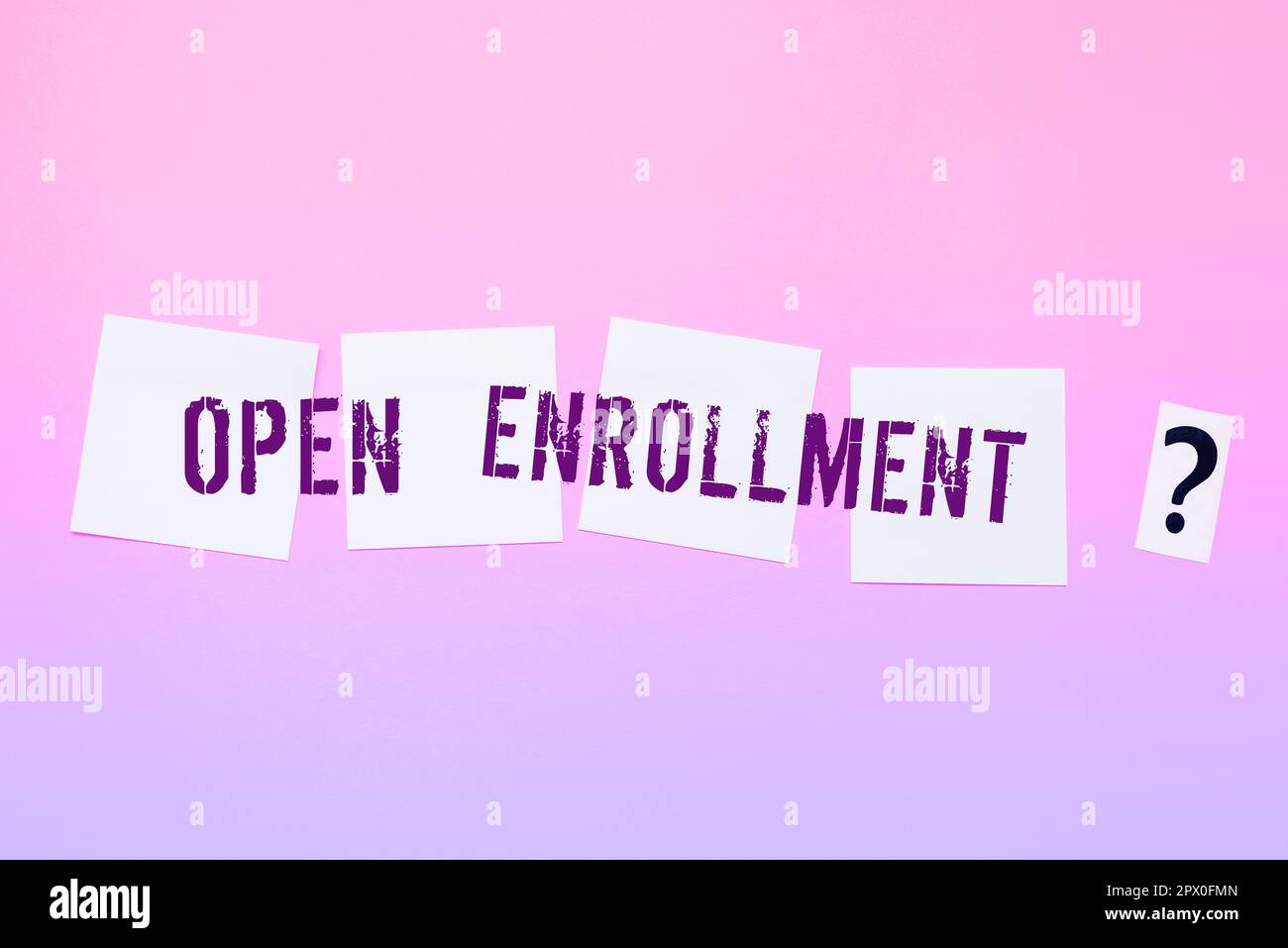 Text caption presenting Open Enrollment, Business idea The yearly ...