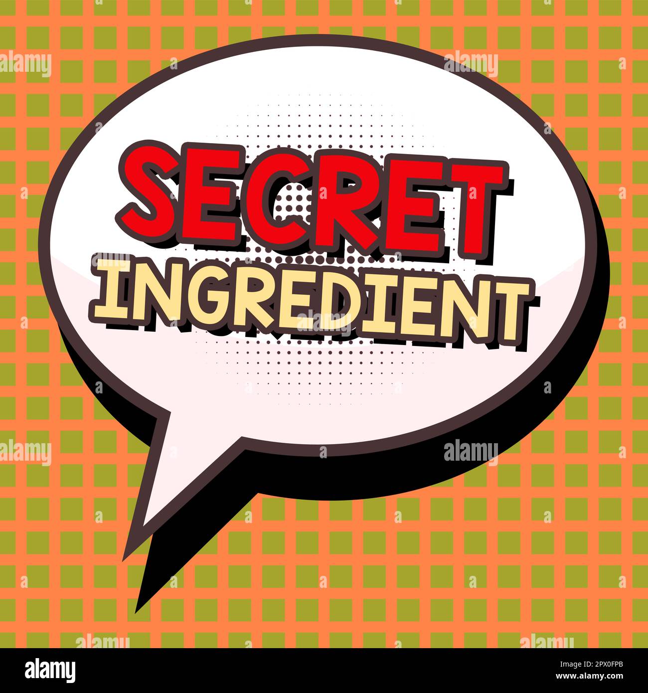 Conceptual display Secret Ingredient, Business idea special technique ...