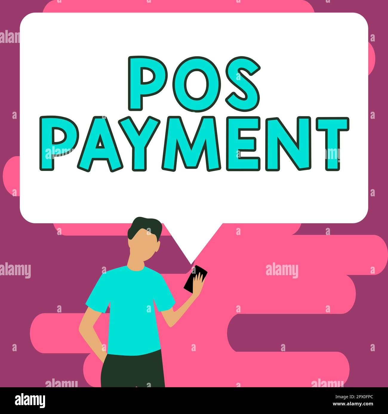 Sign displaying Pos Payment, Internet Concept customer tenders payment ...
