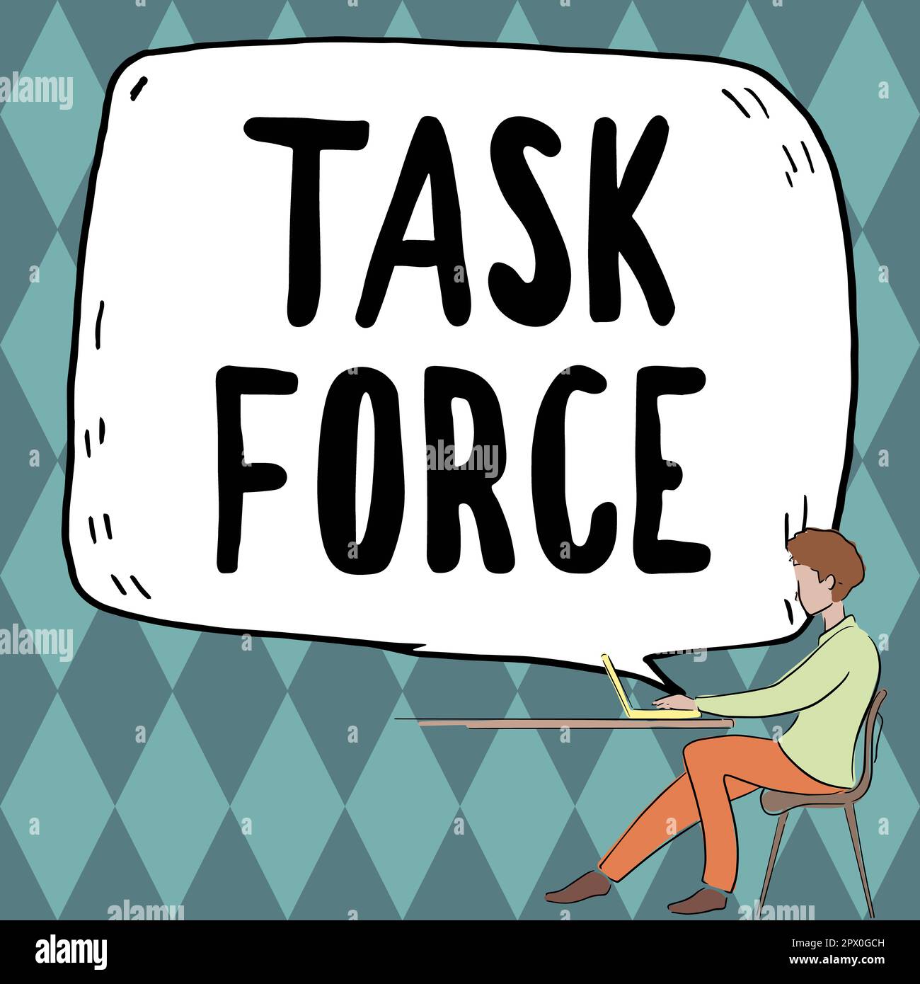 Hand writing sign Task Force, Business idea a group of people who are ...