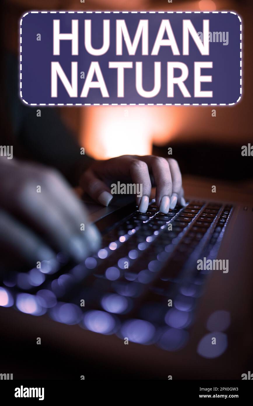 Inspiration showing sign Human Nature, Internet Concept psychological ...