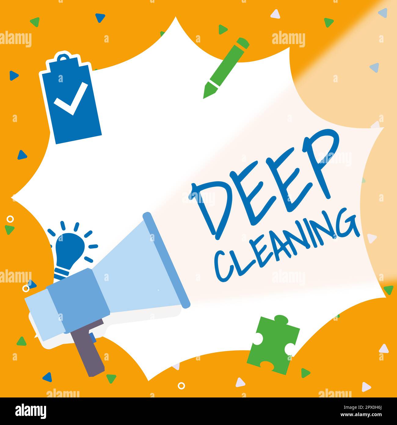 Text showing inspiration Deep Cleaning, Internet Concept an act of ...