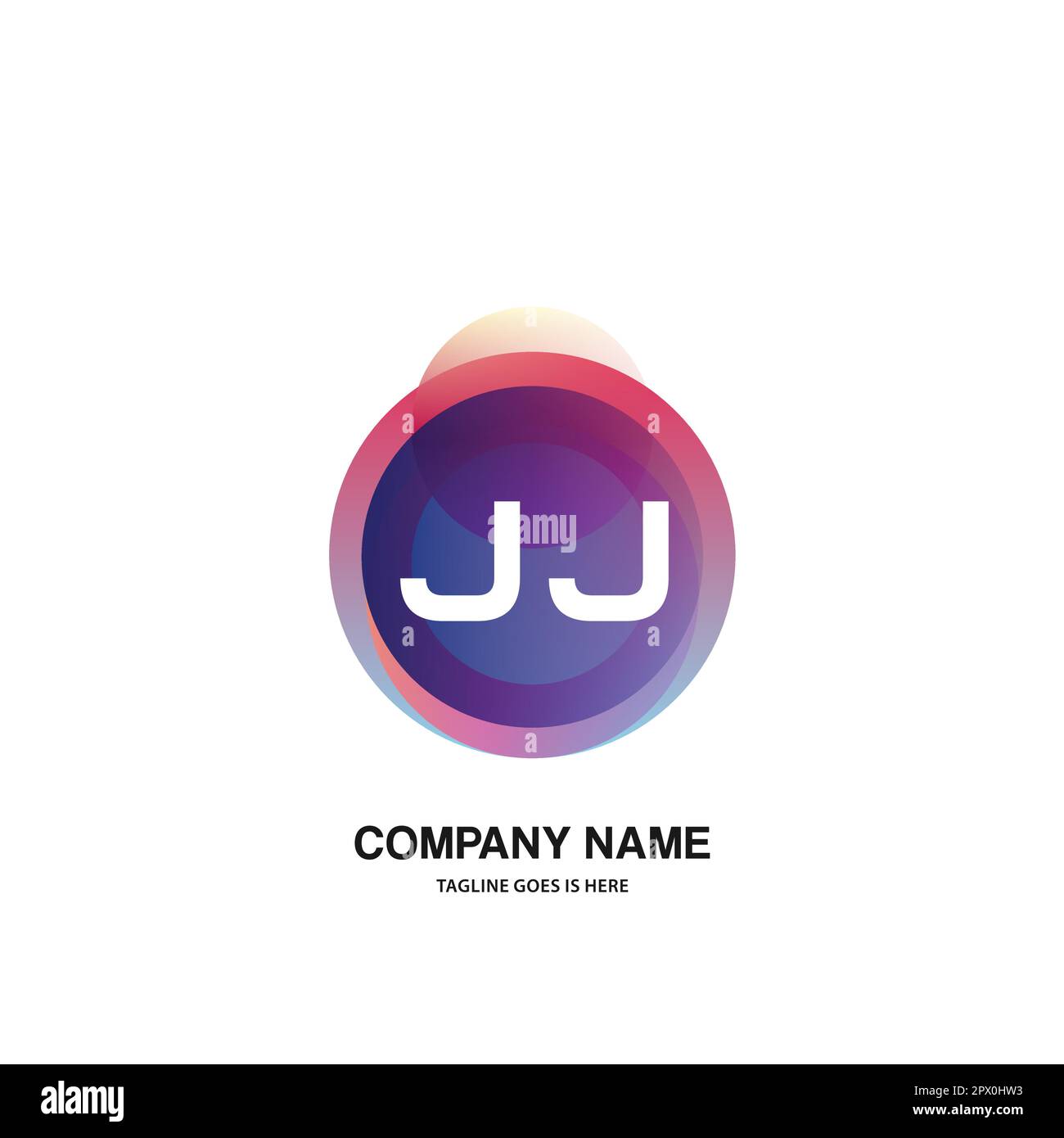 initial logo With Colorful Circle template vector Stock Vector Image ...