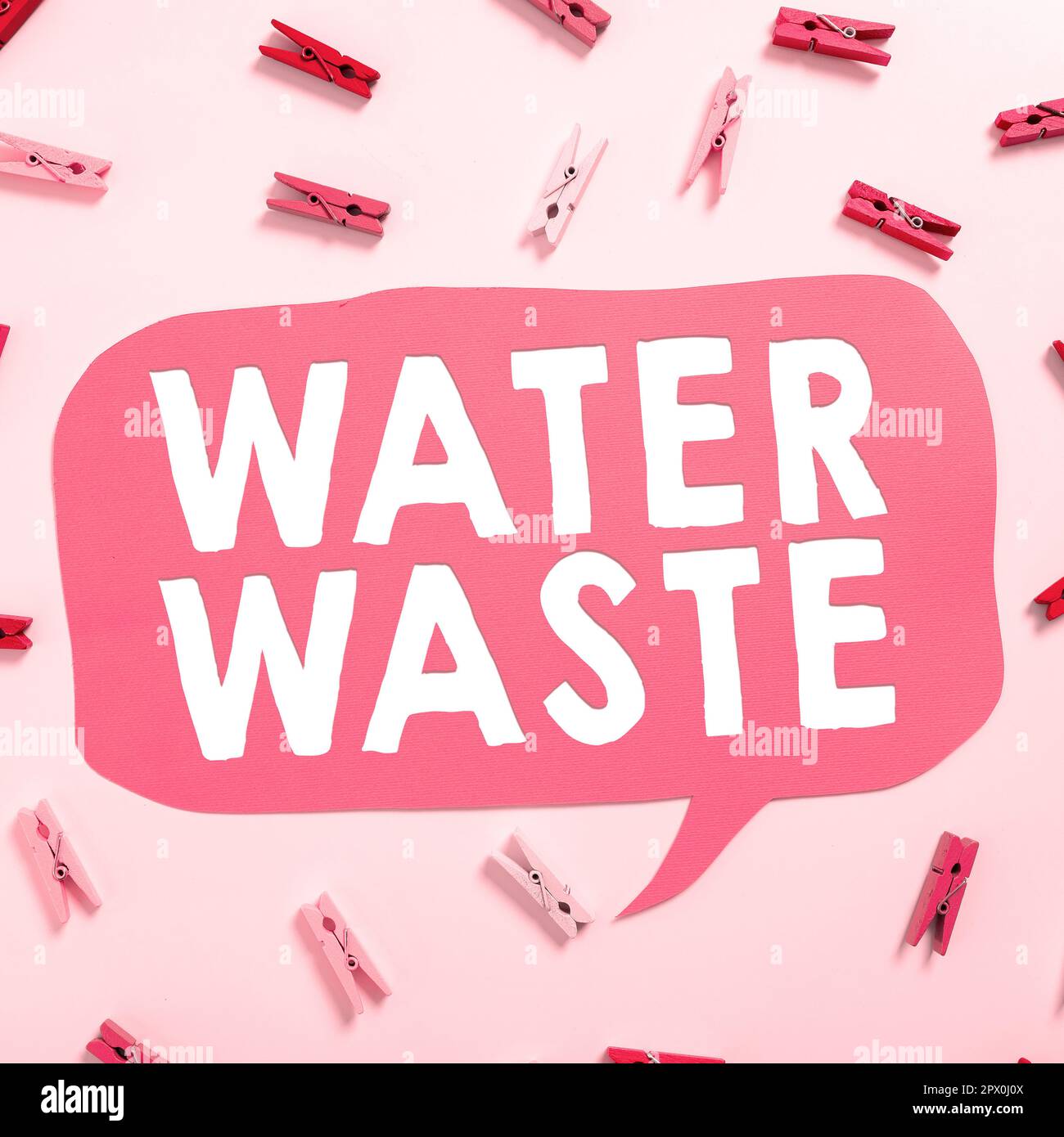 Conceptual display Water Waste, Concept meaning liquid that has been ...