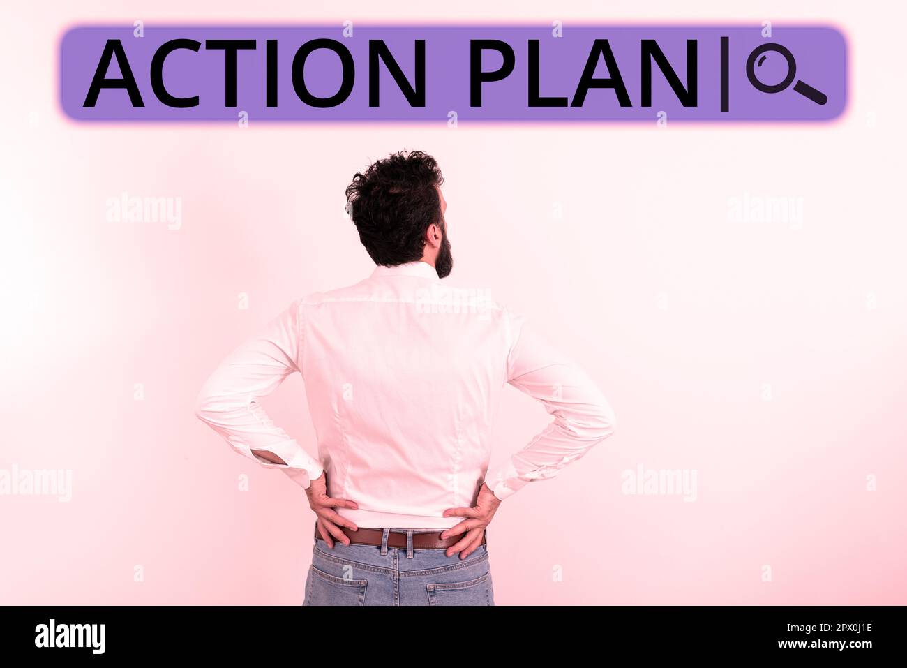 Hand writing sign Action Plan, Concept meaning list of things or ...