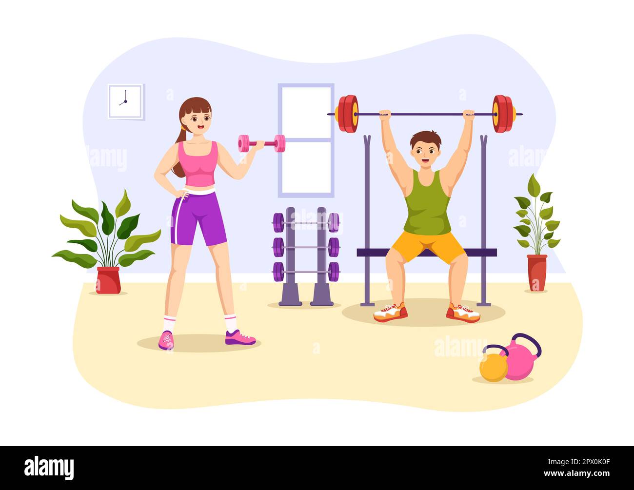 Weightlifting Sport Illustration with Athlete Lifts a Heavy Barbell ...