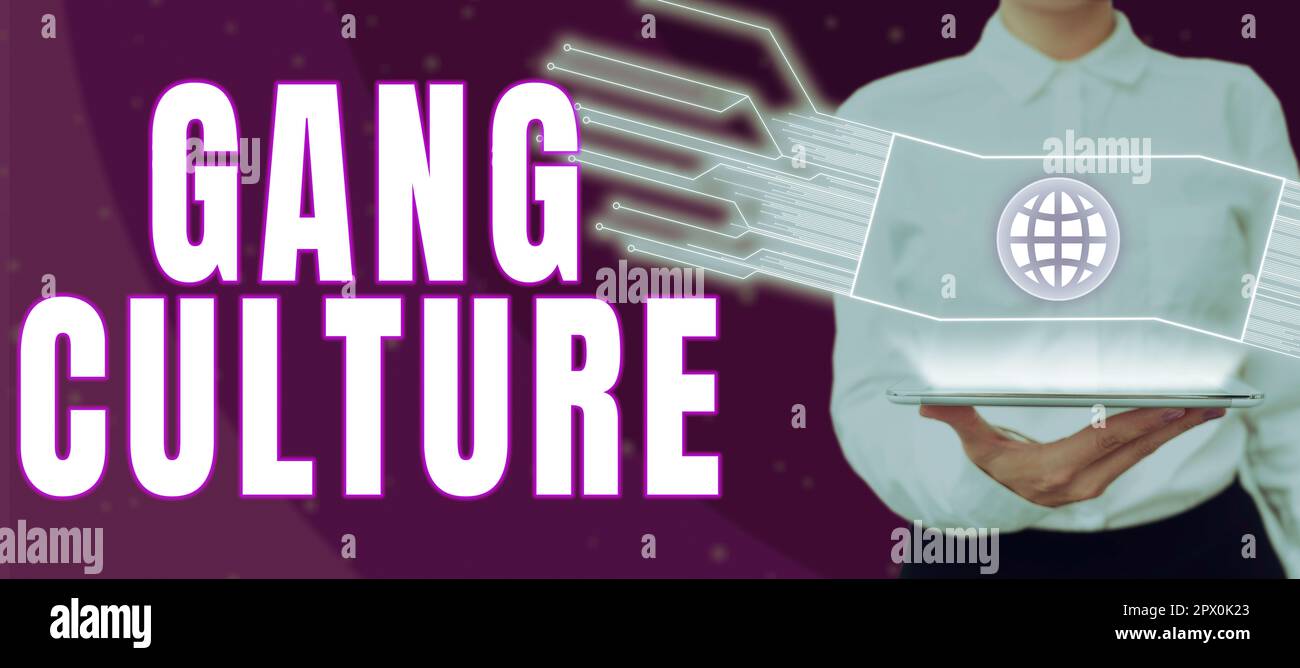 Writing displaying text Gang Culture, Concept meaning particular ...