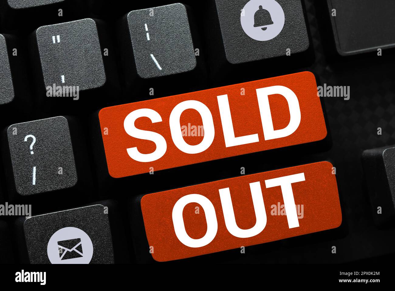 Text showing inspiration Sold Out, Internet Concept Not available ...