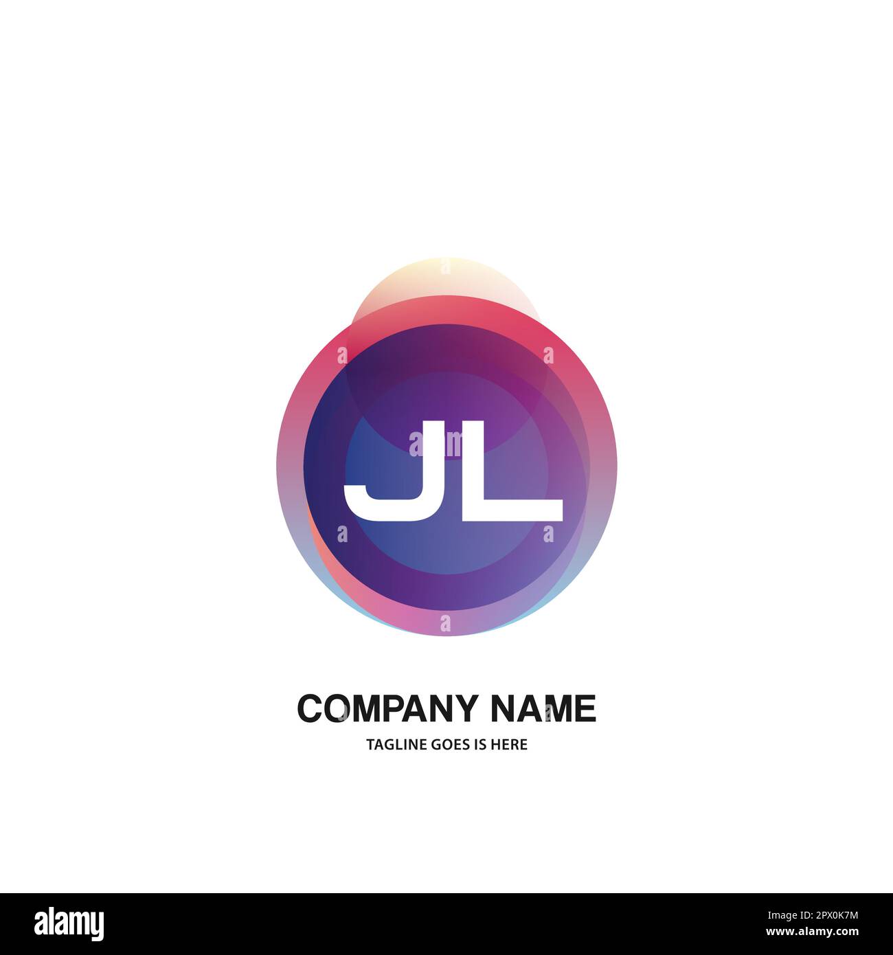 initial logo With Colorful Circle template vector Stock Vector Image ...