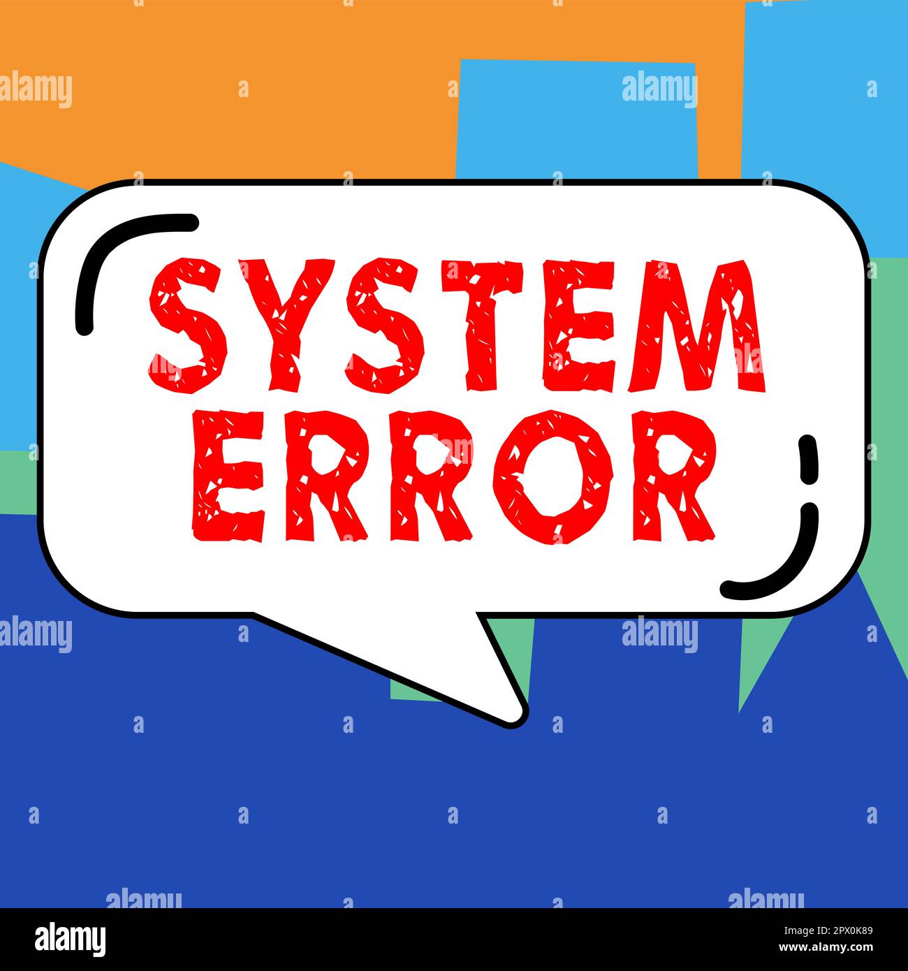 Conceptual caption System Error, Internet Concept Technological failure ...