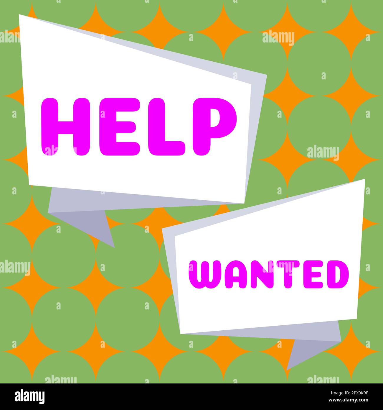 Conceptual caption Help Wanted, Business idea advertisement placed in ...