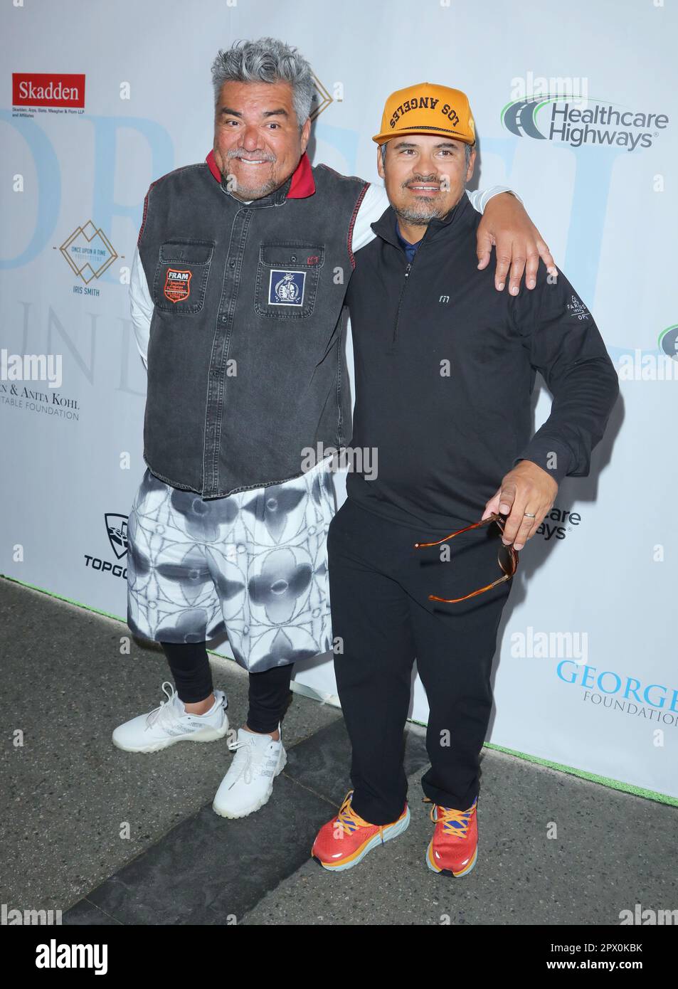 Toluca Lake, USA. 01st May, 2023. George Lopez, Michael Pena arrives at ...