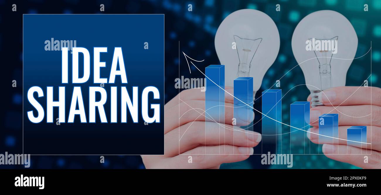 Handwriting text Idea Sharing, Conceptual photo Startup launch ...