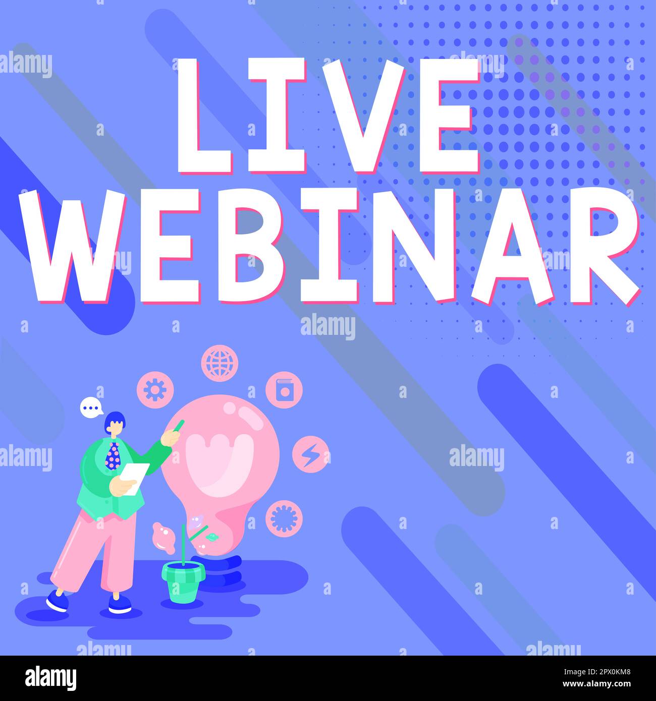 Conceptual display Live Webinar, Concept meaning Interactive seminar ...