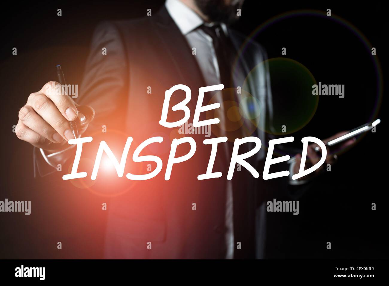 Text caption presenting Be Inspired, Internet Concept extraordinary ...