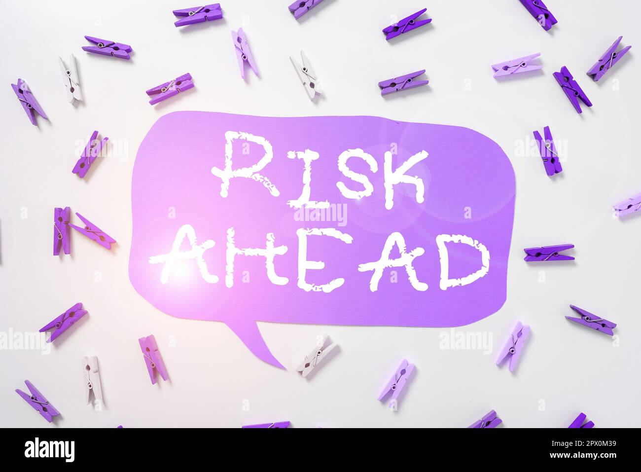 Hand writing sign Risk Ahead, Business overview A probability or threat ...