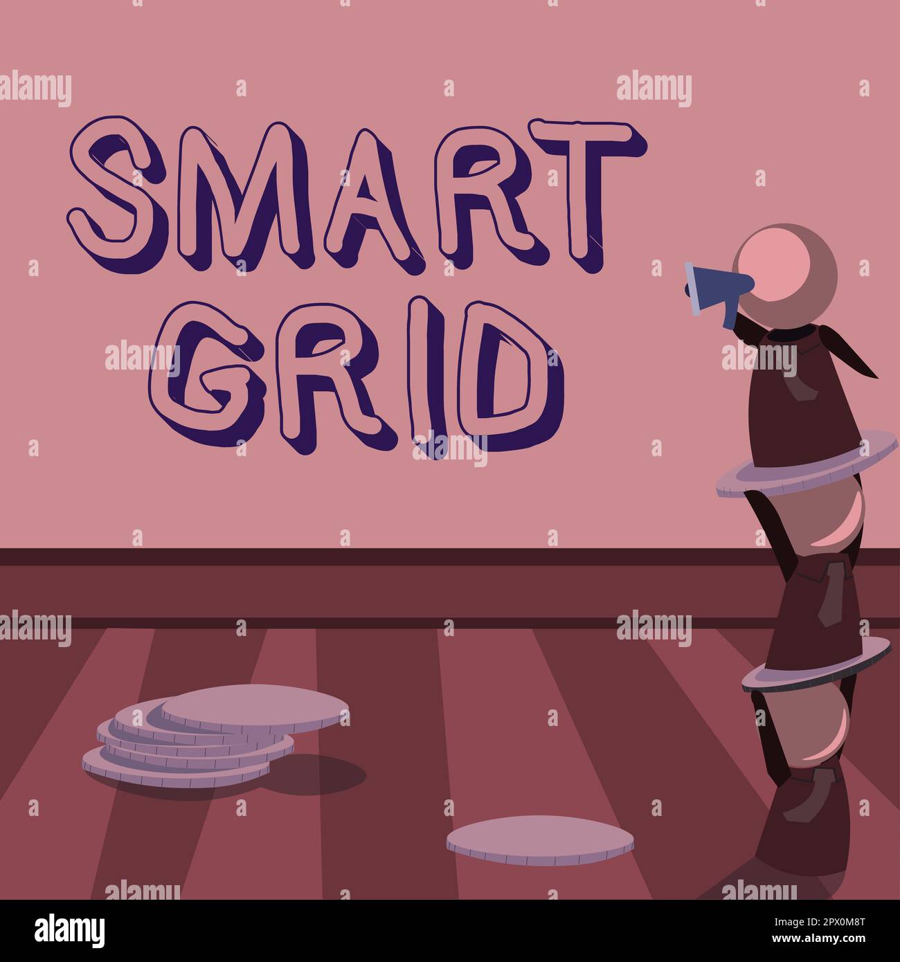 Sign displaying Smart Grid, Business showcase includes of operational ...
