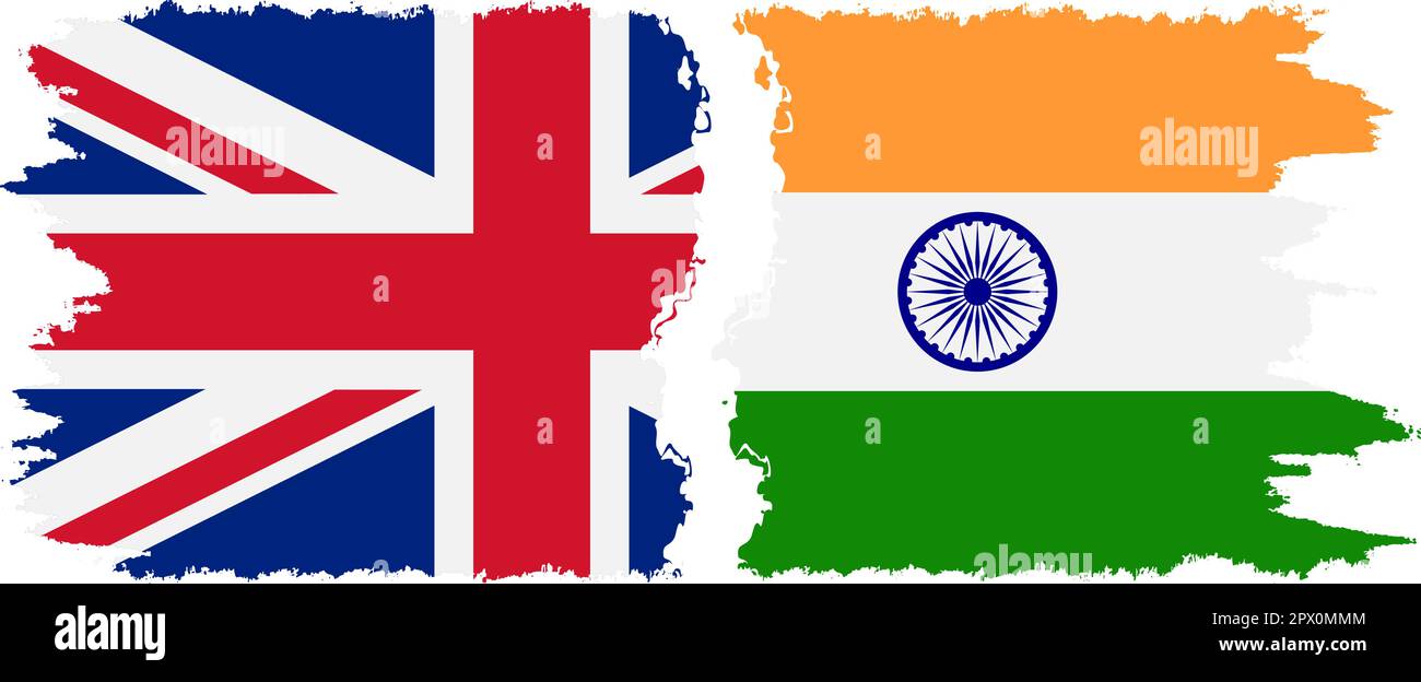 India and UK grunge flags connection, vector Stock Vector Image & Art ...