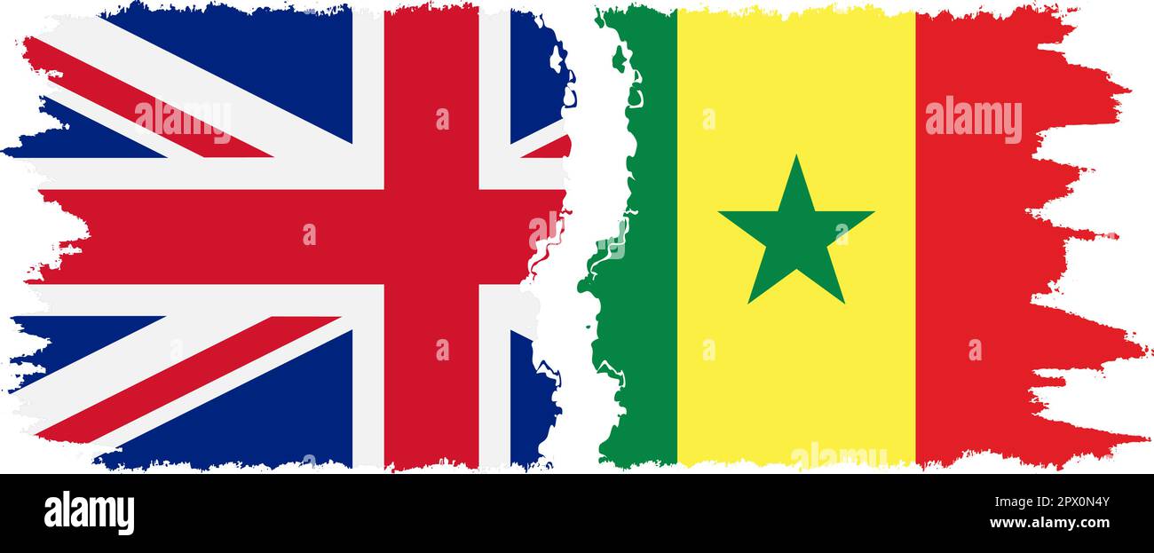 Senegal and UK grunge flags connection, vector Stock Vector Image & Art ...