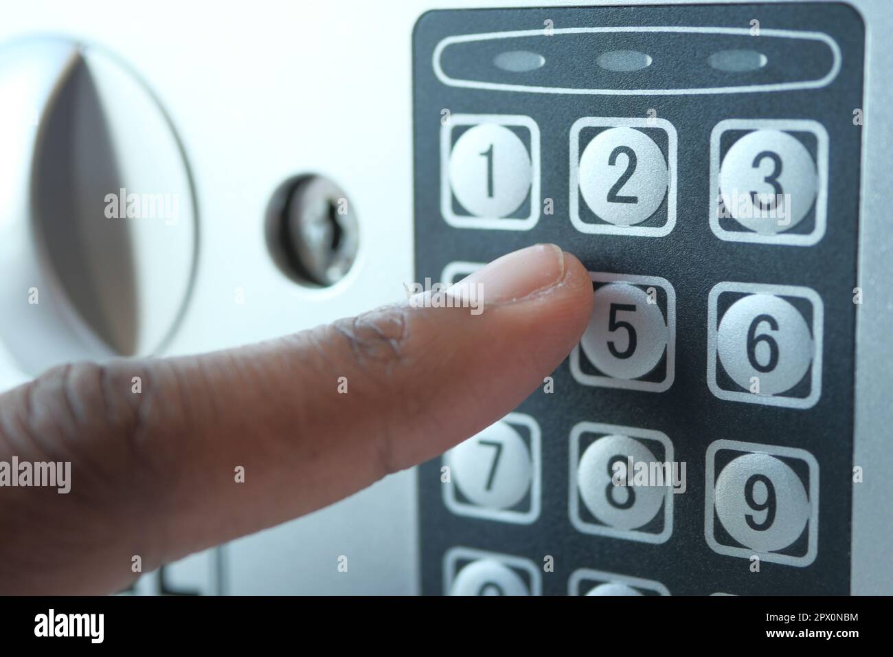 Safe dial lock close up background Stock Photo - Alamy