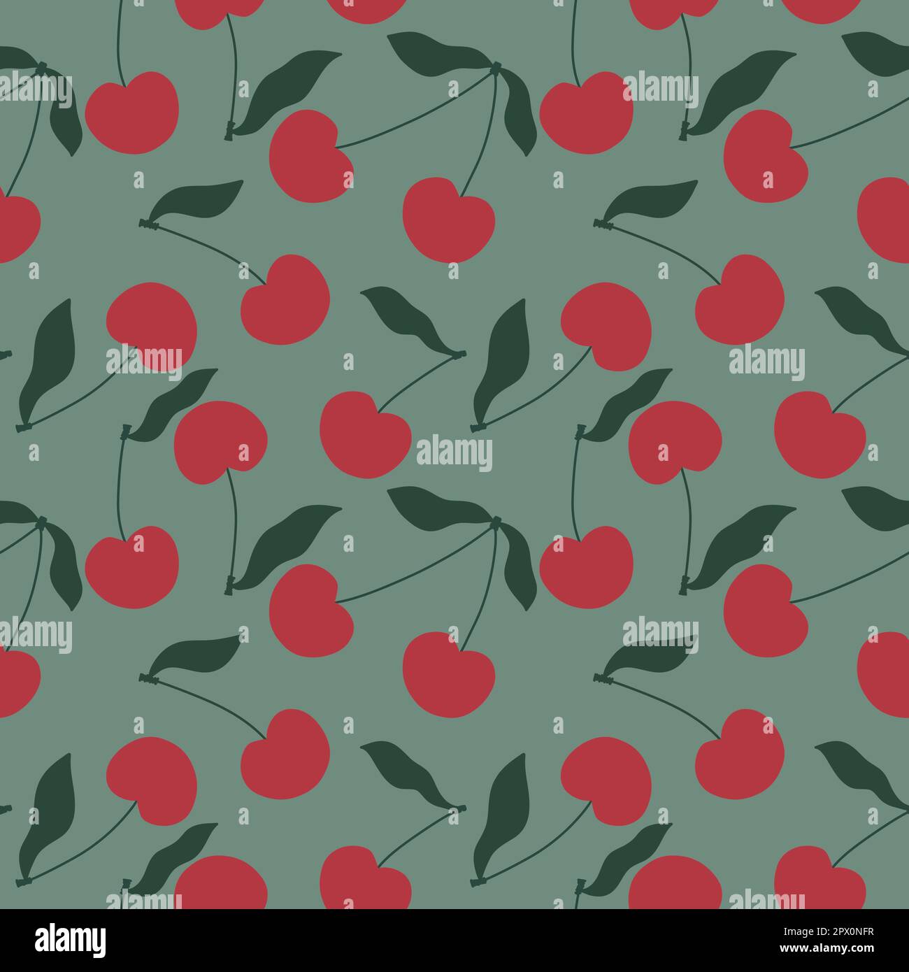 Cartoon summer fruit seamless cherry pattern for wrapping paper and ...