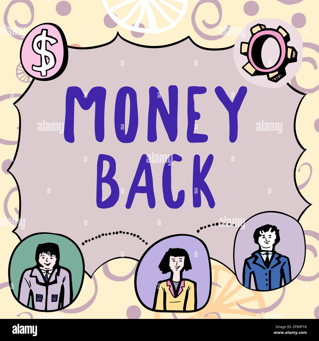 Sign displaying Money Back, Business overview get what you paid in ...