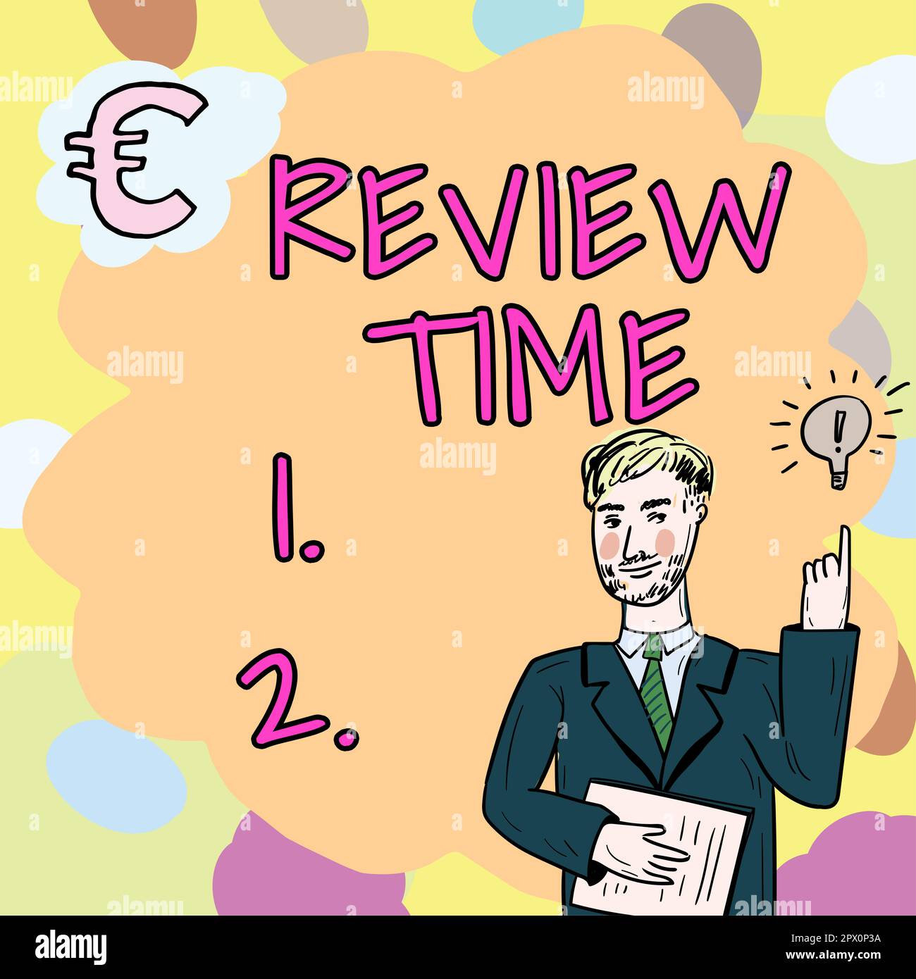 Conceptual caption Review Time, Business approach situation or system ...