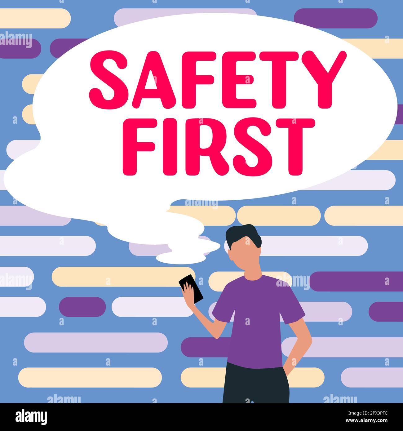 Conceptual display Safety First, Word Written on Avoid any unnecessary ...