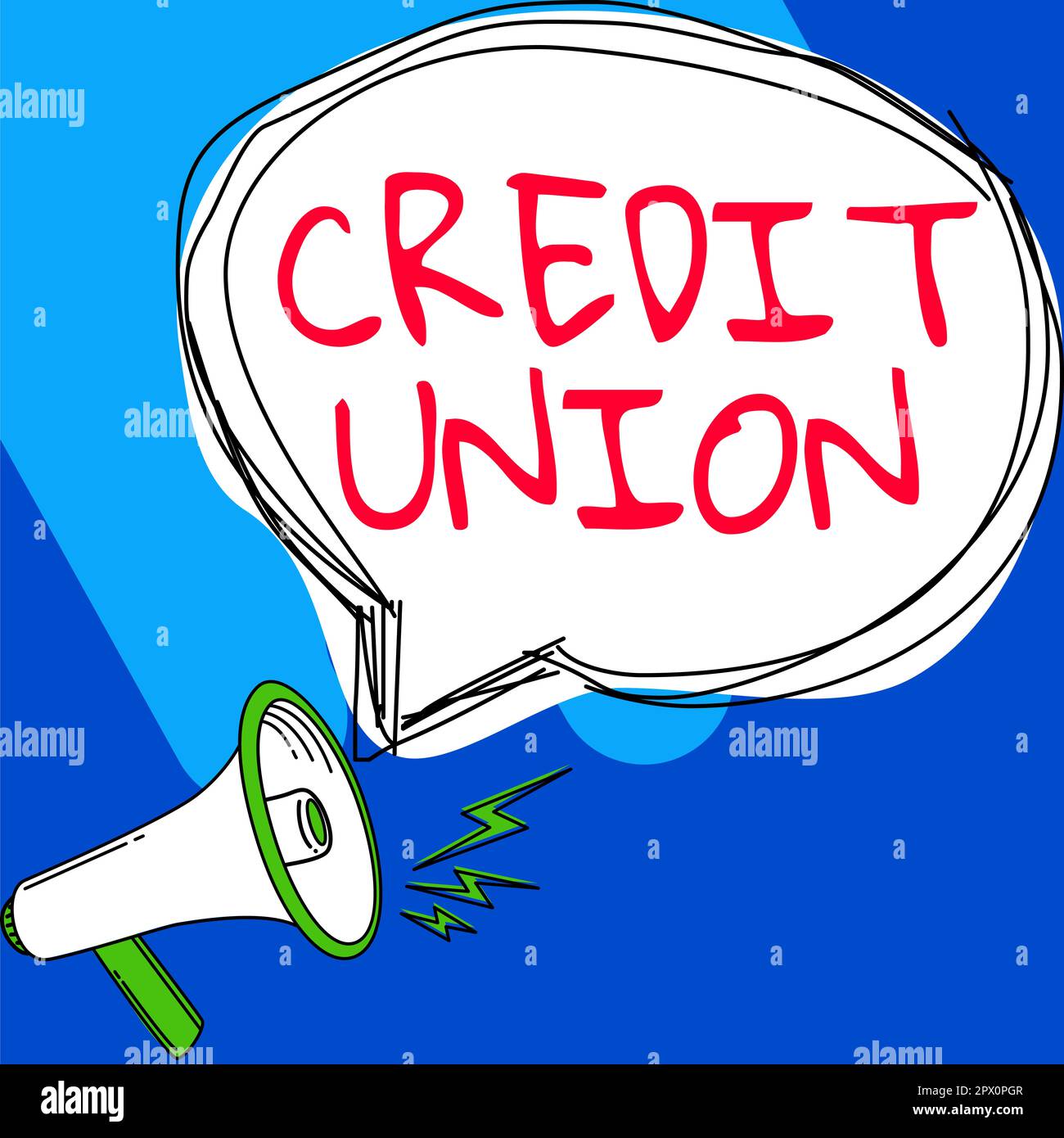 Text showing inspiration Credit Union, Business idea cooperative ...